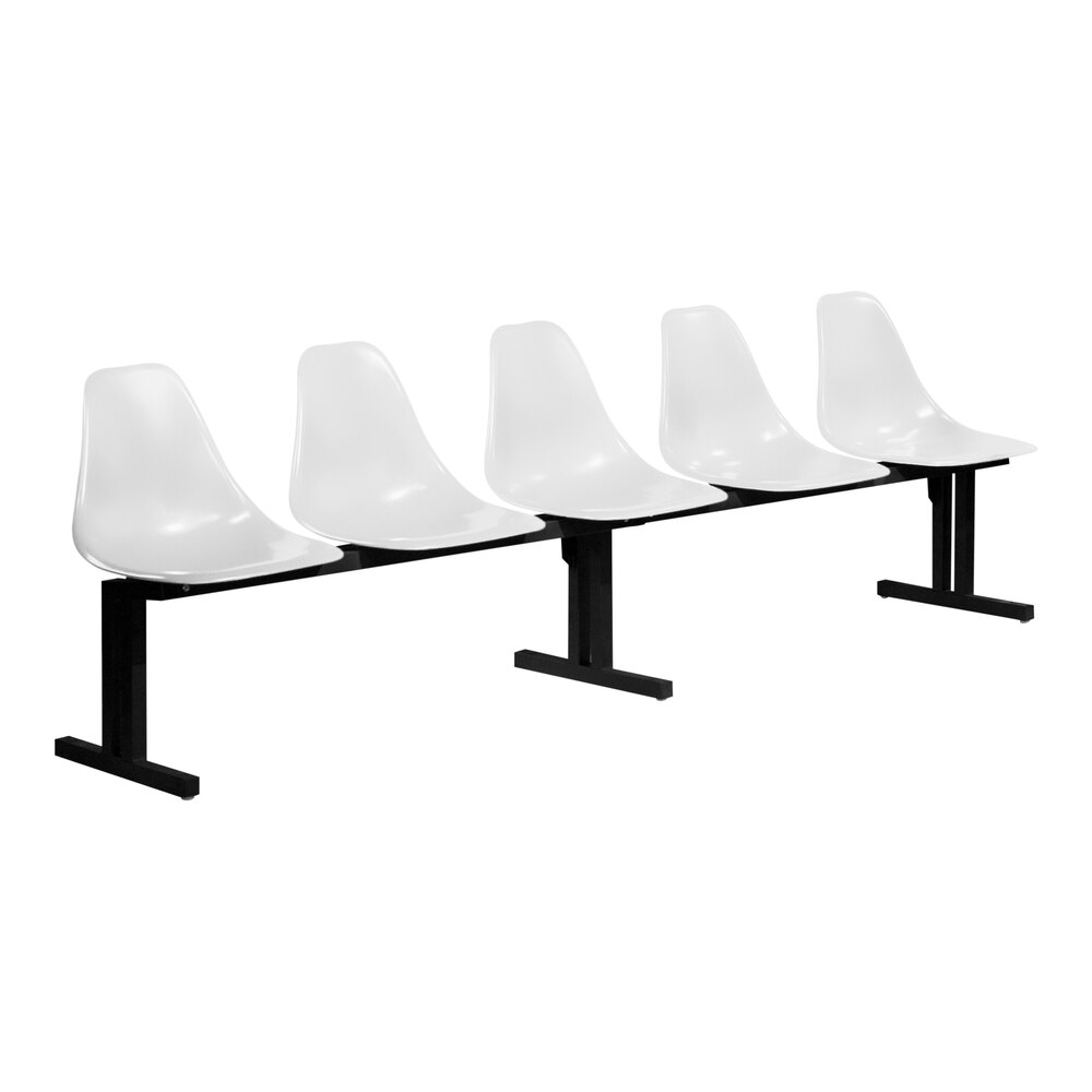 Sol-O-Matic Five-Person White Modular Seating Unit