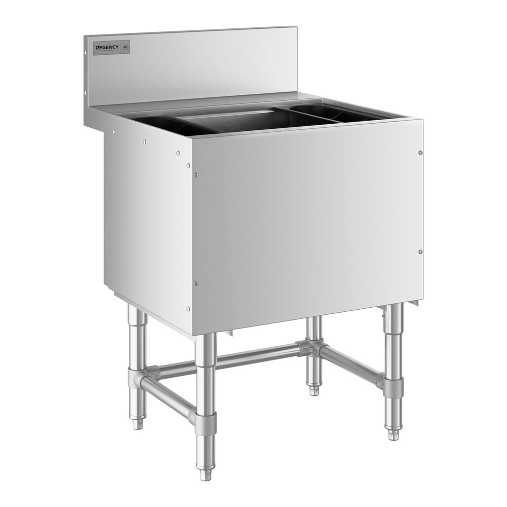 Regency Spec Line 24" x 24" Underbar Ice Bin with 10 Circuit Post-Mix ...