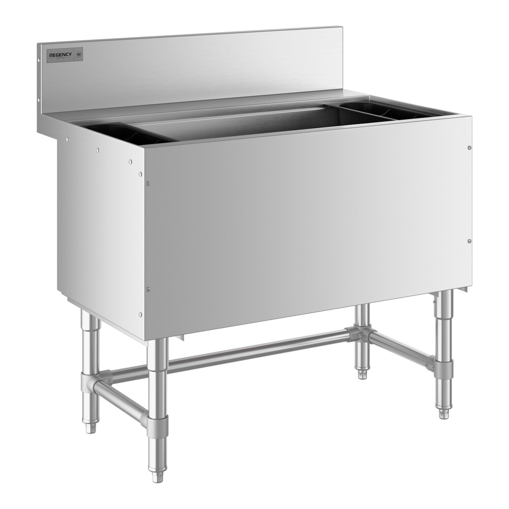 Regency Spec Line 24" x 36" Underbar Ice Bin with 10 Circuit Post-Mix ...