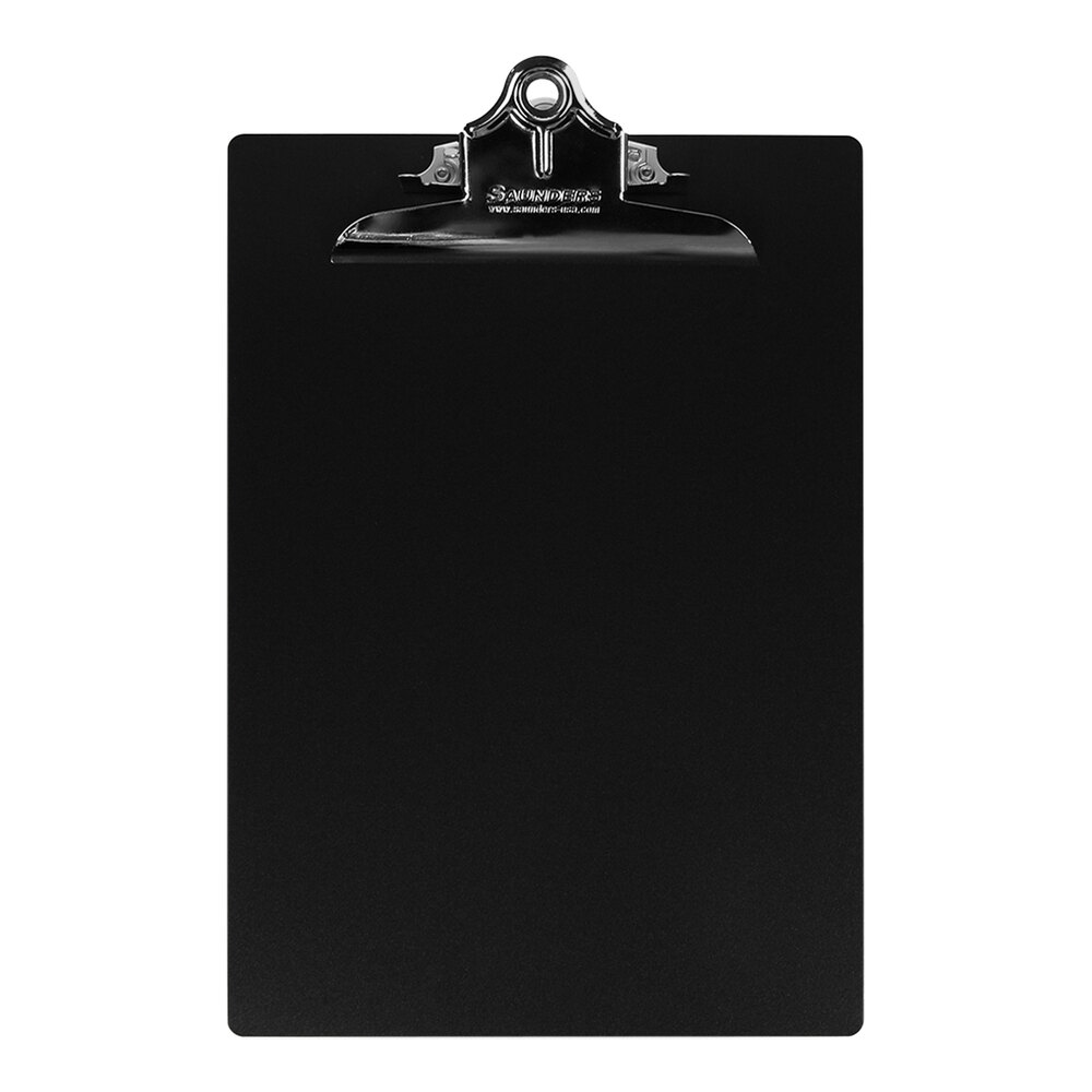 Saunders 8 15/16" x 13 1/4" Black Letter Size Aluminum Clipboard with ...