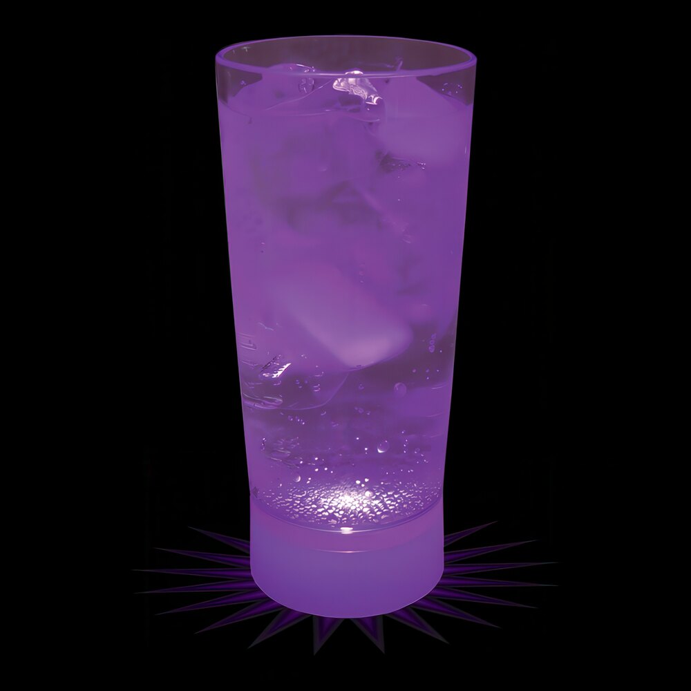 10 oz. Customizable Plastic Cup with Purple LED Light - 50/Case