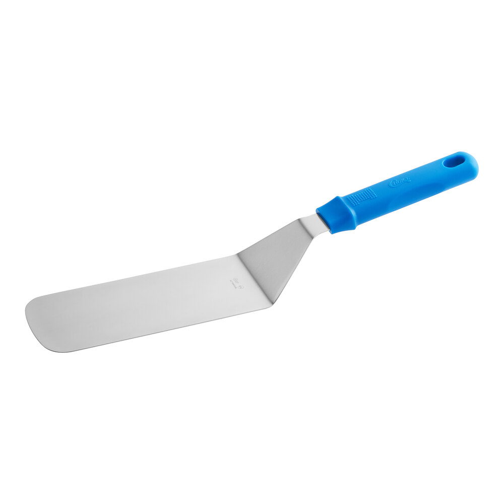 Choice 8" x 3" Turner with Blue Polypropylene Handle
