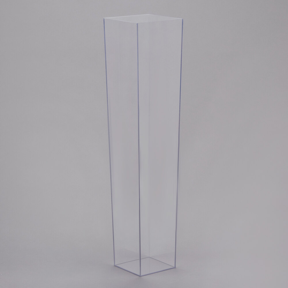 Cal-Mil 879-24 5" x 24" Square Clear Acrylic Accent Display Vase