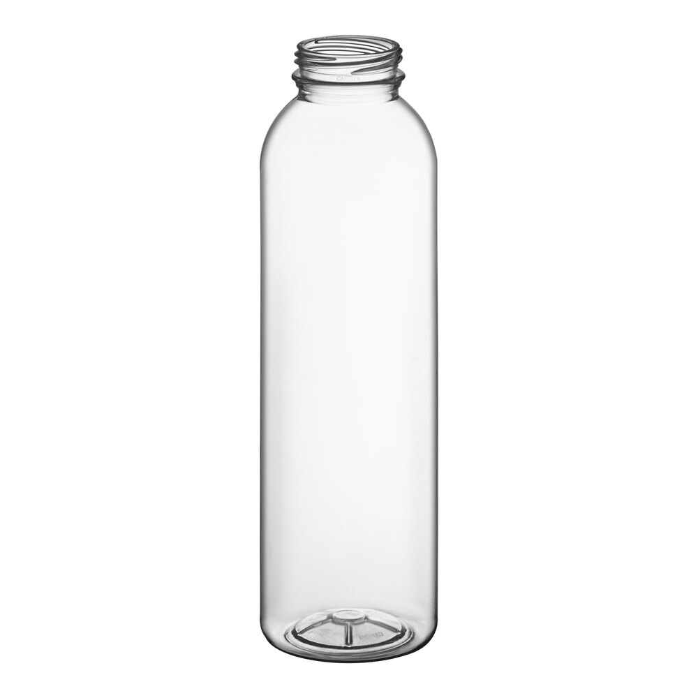 Clear rPet Plastic Round Juice Bottle - 16 oz.