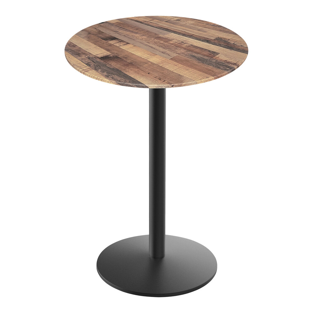 Holland Bar Stool EuroSlim 32" Round Rustic Wood Indoor / Outdoor Bar ...