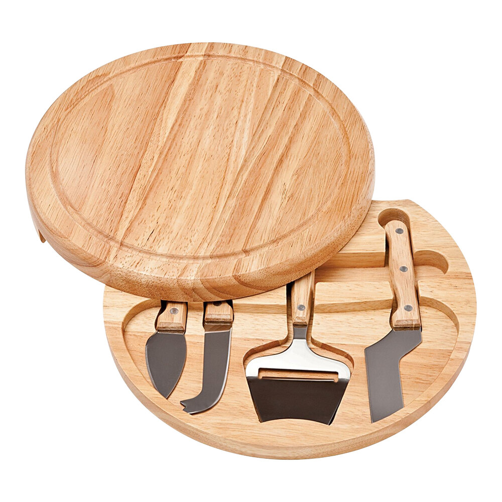 Franmara Cheese Mate 5-Piece Cheese Knife / Plane Set with Hardwood ...