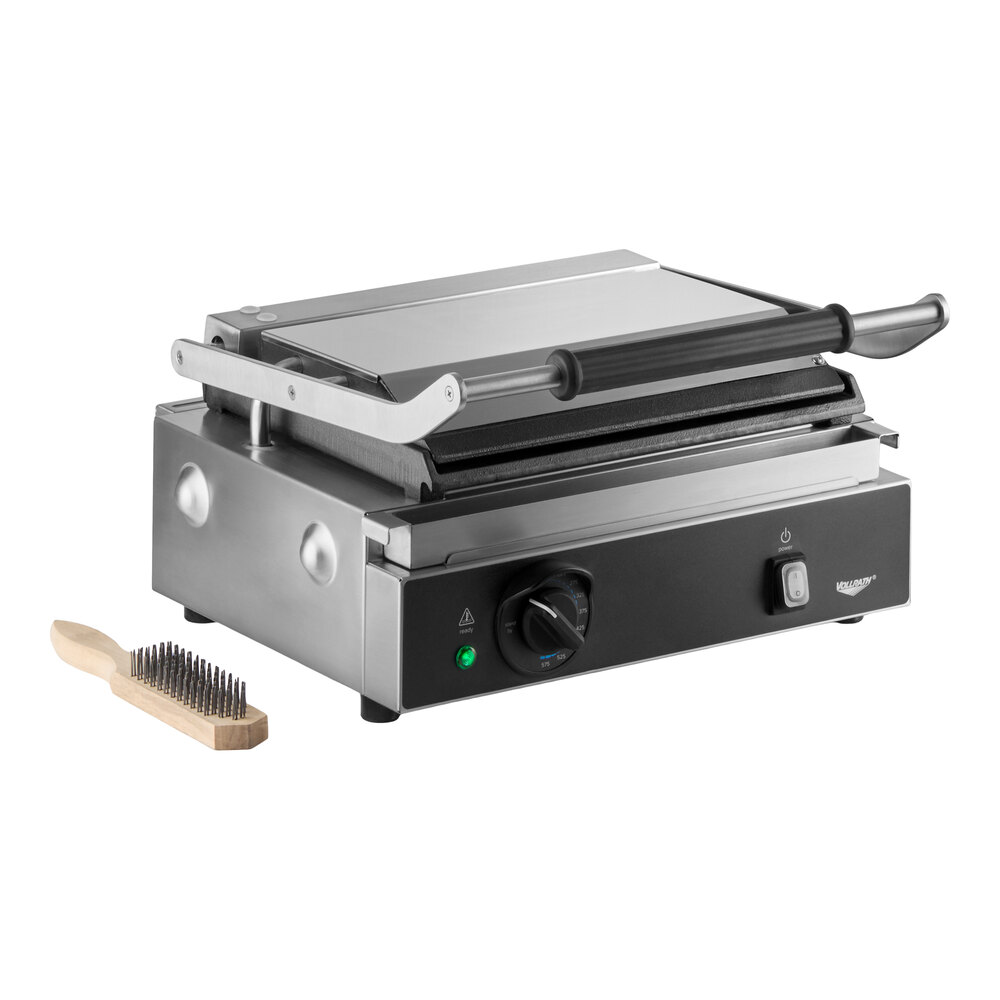 Vollrath PSG4-SF120 Single Cast Iron Panini Grill with Smooth Plates ...