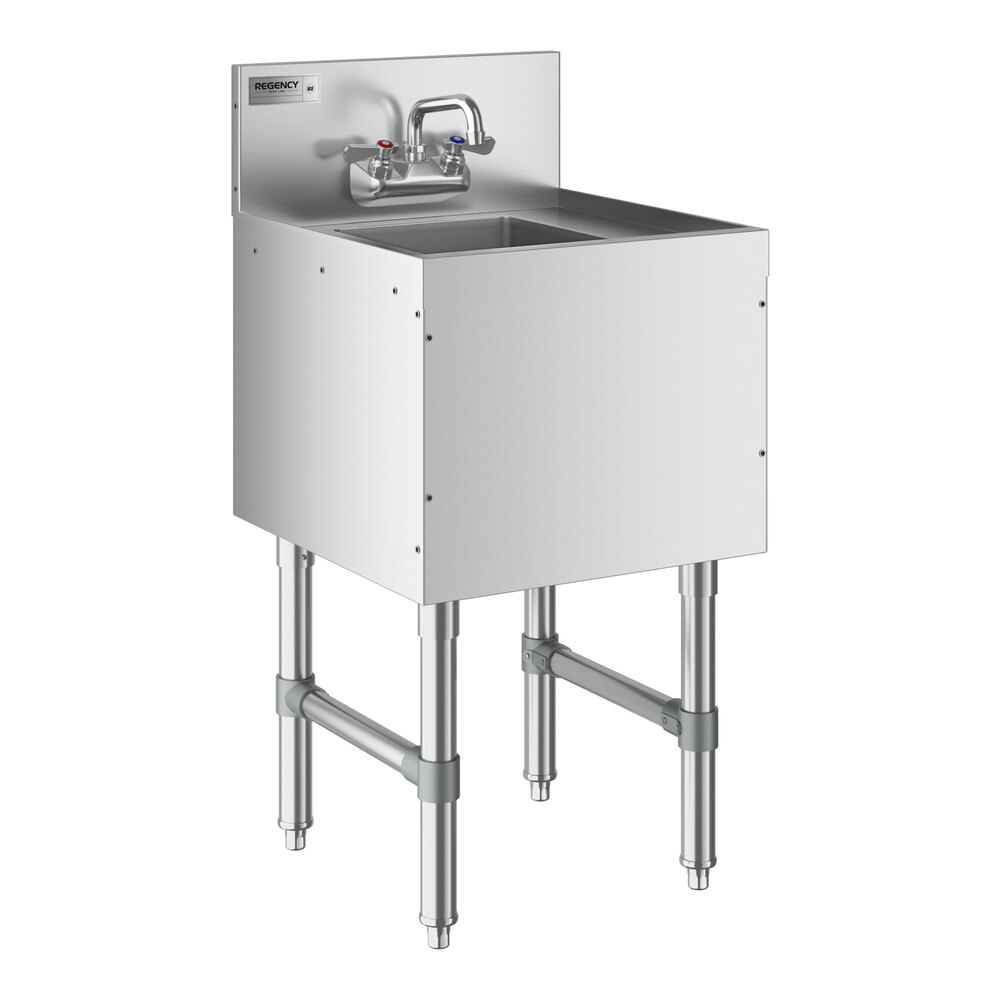 Regency Spec Line 19" x 18" One Bowl Underbar Hand Sink with Faucet