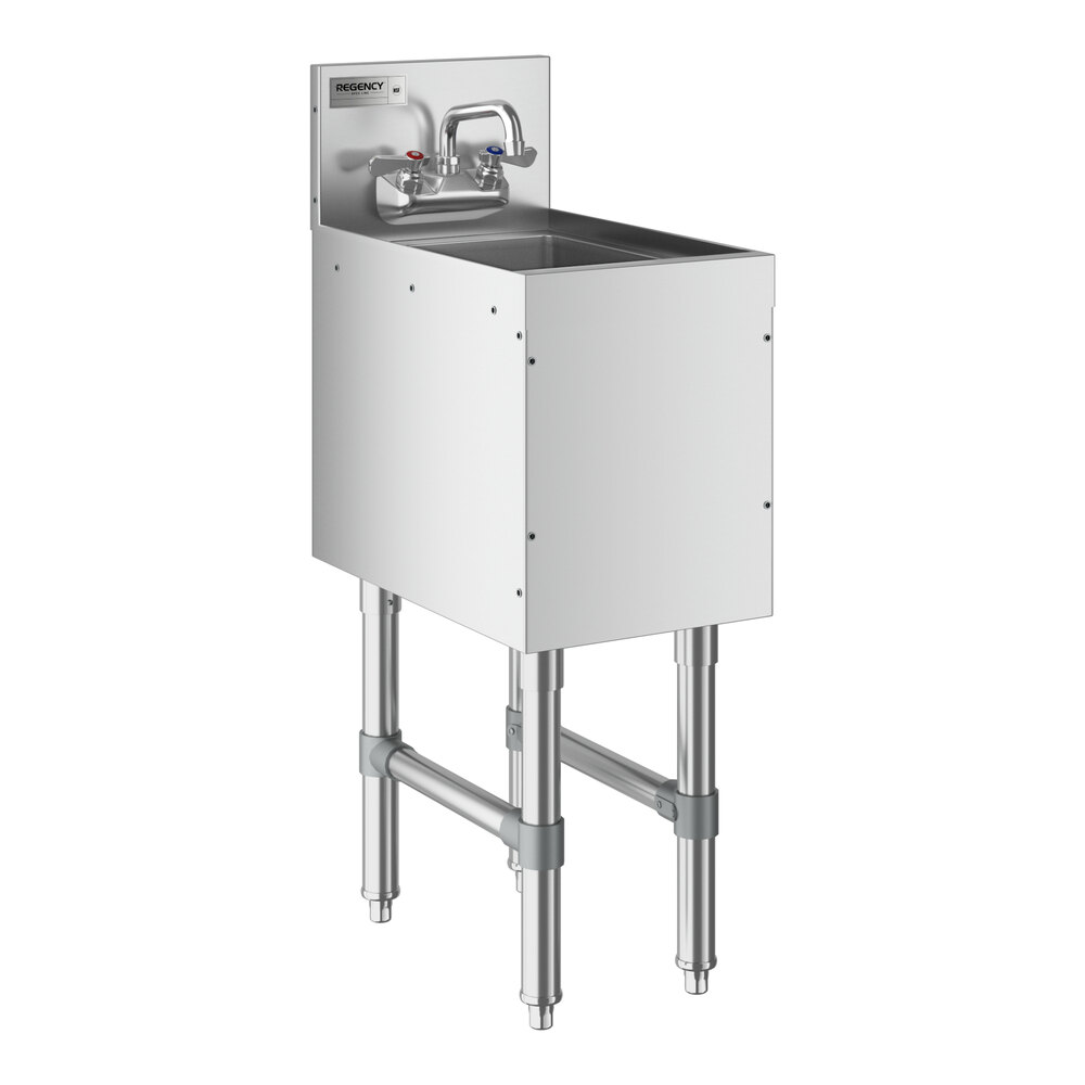 Regency Spec Line 19" x 12" One Bowl Underbar Hand Sink with Faucet