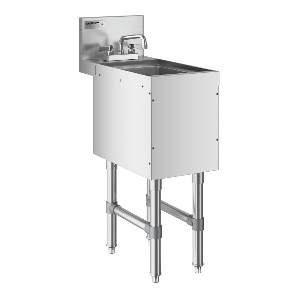 Regency Spec Line 24" x 12" One Bowl Underbar Hand Sink with Faucet