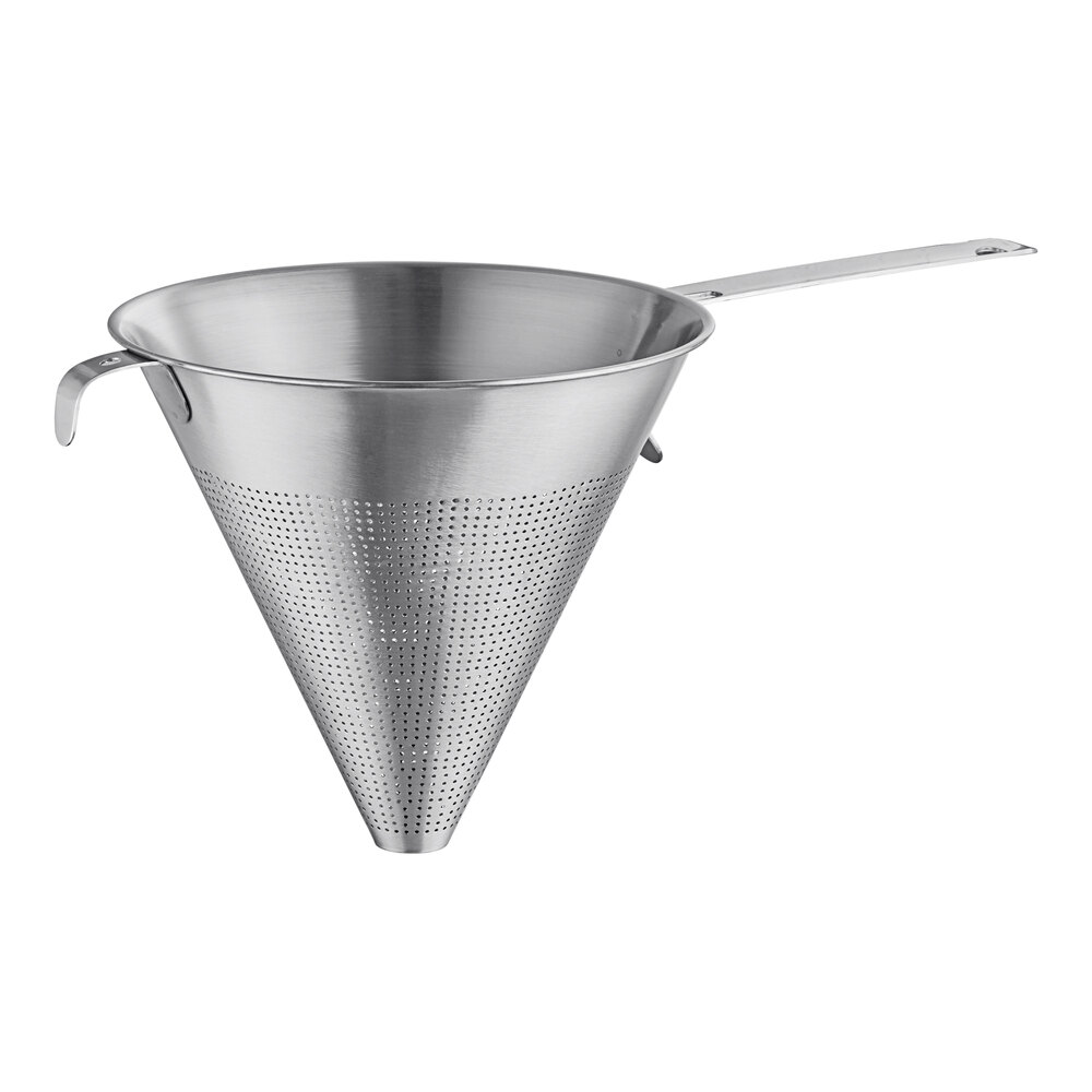 Matfer Bourgeat 017337 9" One-Piece Stainless Steel China Cap Strainer