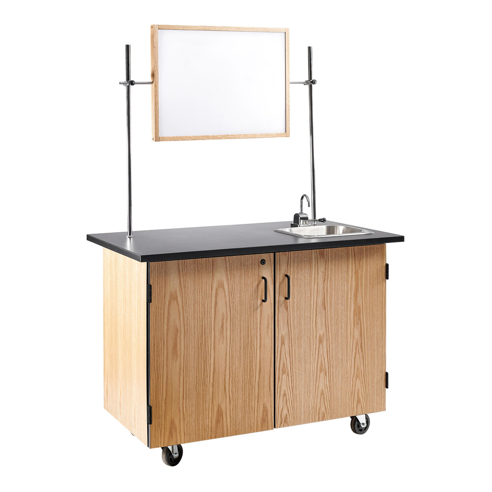 National Public Seating 28" x 48" Mobile Science Cart with Shelf, 4 ...