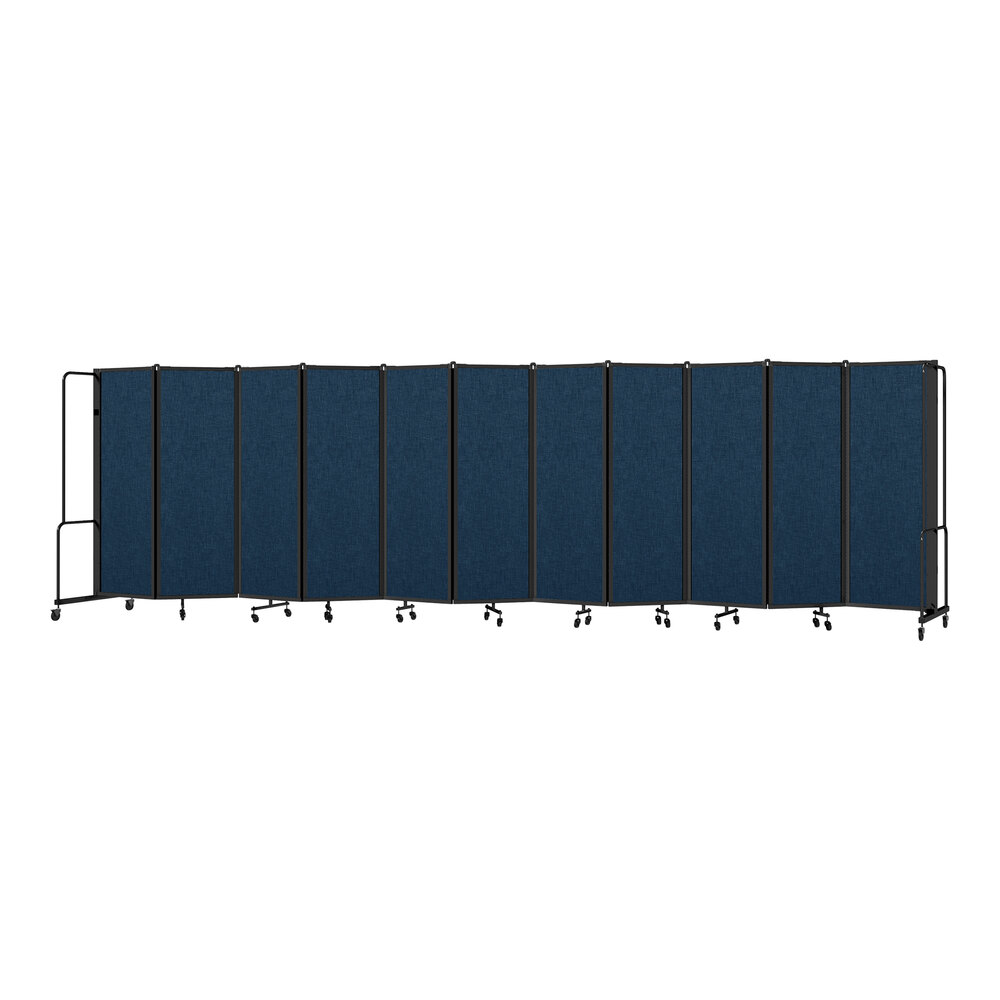 National Public Seating Robo 6' x 21' 4" Blue Mobile Room Divider with ...