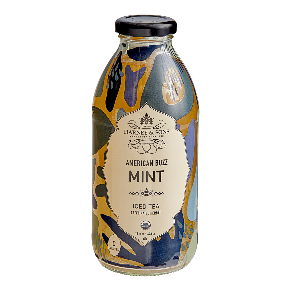 Harney & Sons American Buzz Organic Mint Iced Tea 16 fl. oz. - 12/Case