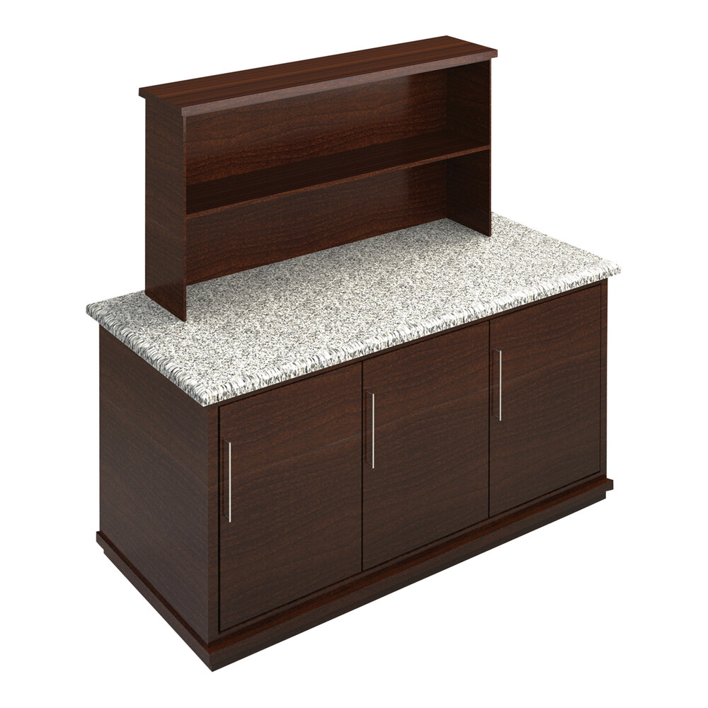 Lakeside 7985604 Rivage 8' Portable Back Bar with Red Mahogany Finish