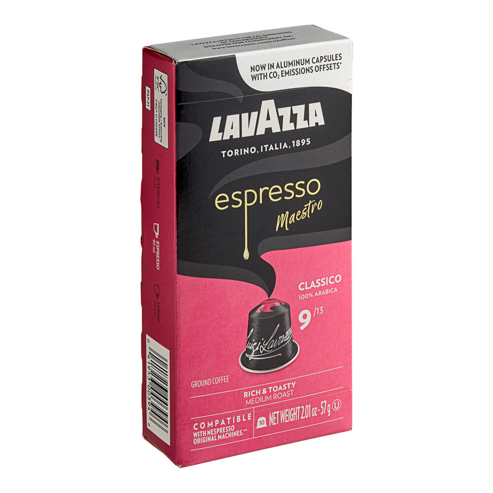 Lavazza Espresso Maestro Classico Single Serve Capsules for Nespresso ...