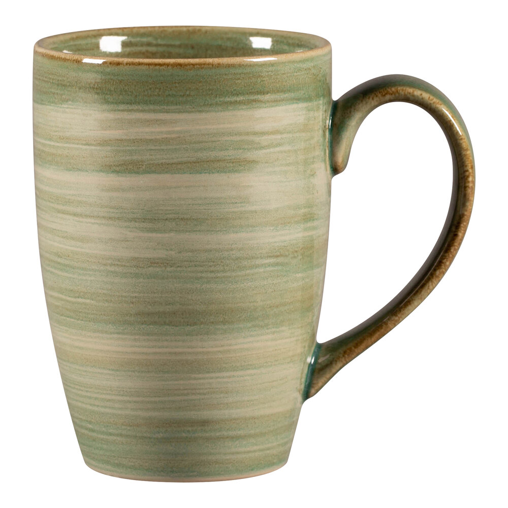 RAK Porcelain Rakstone Spot 8.8 oz. Emerald Porcelain Mug with Handle ...