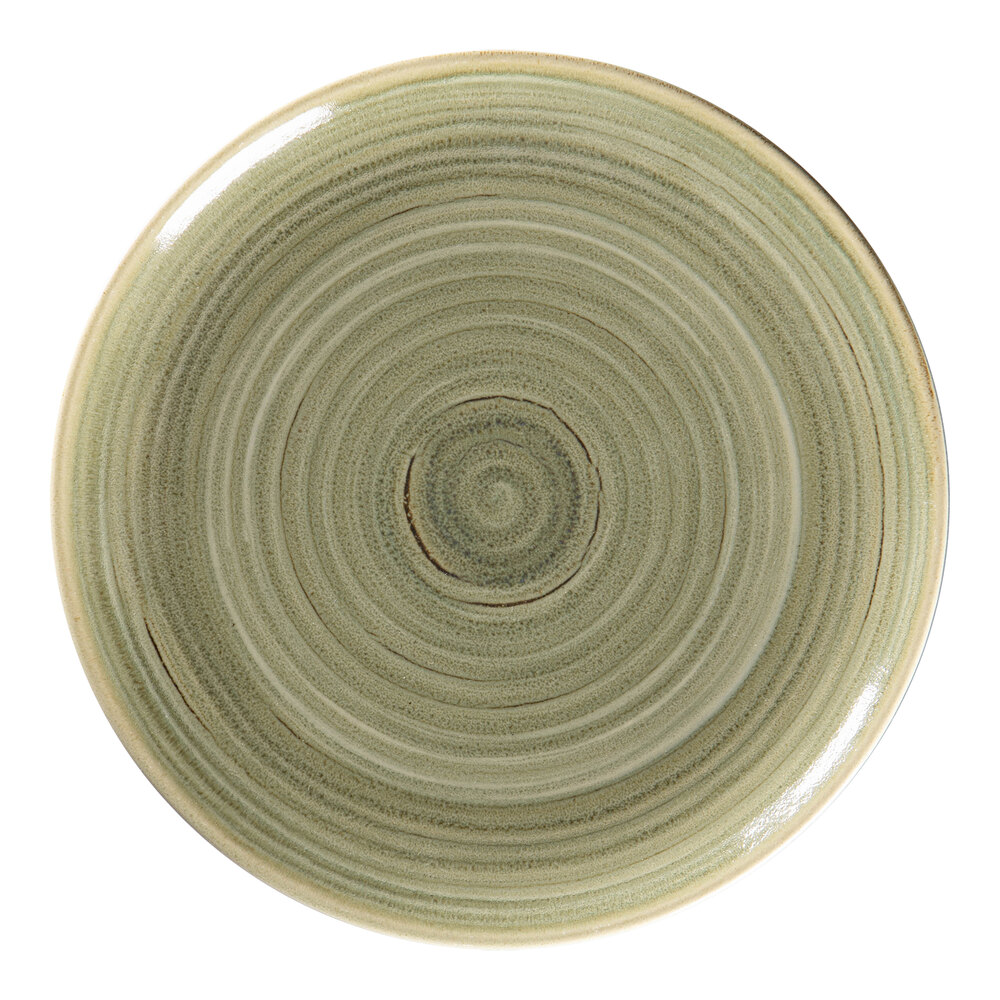 RAK Porcelain Rakstone Spot 9 1/2" Emerald Porcelain Flat Coupe Plate ...