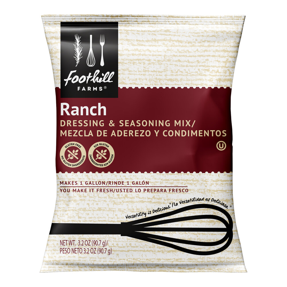 Foothill Farms Ranch Dressing Mix 3.2 oz. - 18/Case