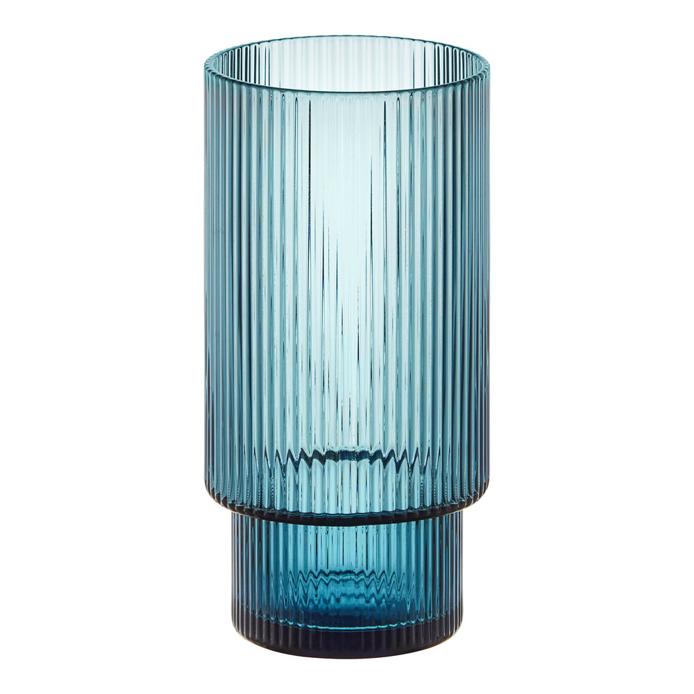 Acopa Lore 13 oz. Blue Highball Glass - Sample