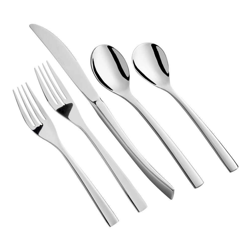 Acopa Lore 18/8 Stainless Steel Extra Heavy Weight Flatware Set - Sample