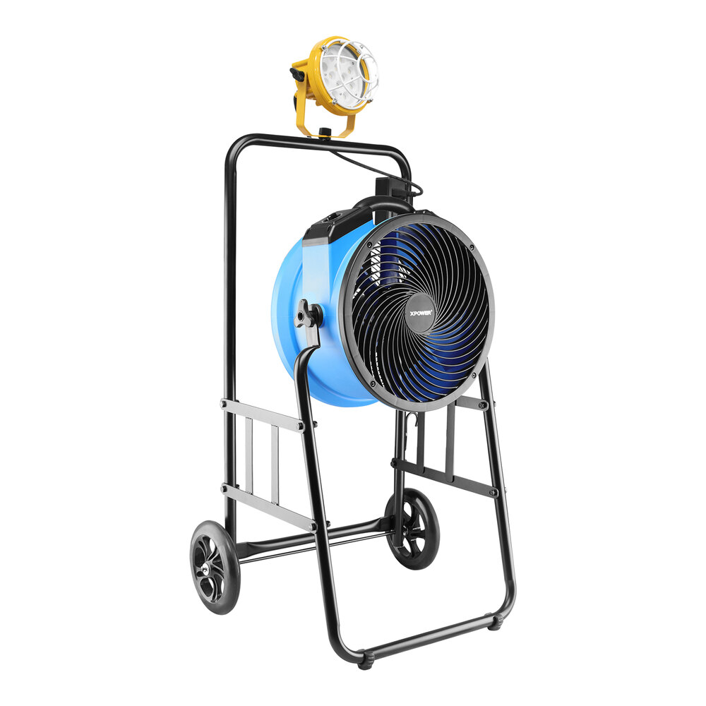XPOWER FA-300K6 14" Blue Axial Cooling Fan Kit with Mobile Trolley and ...