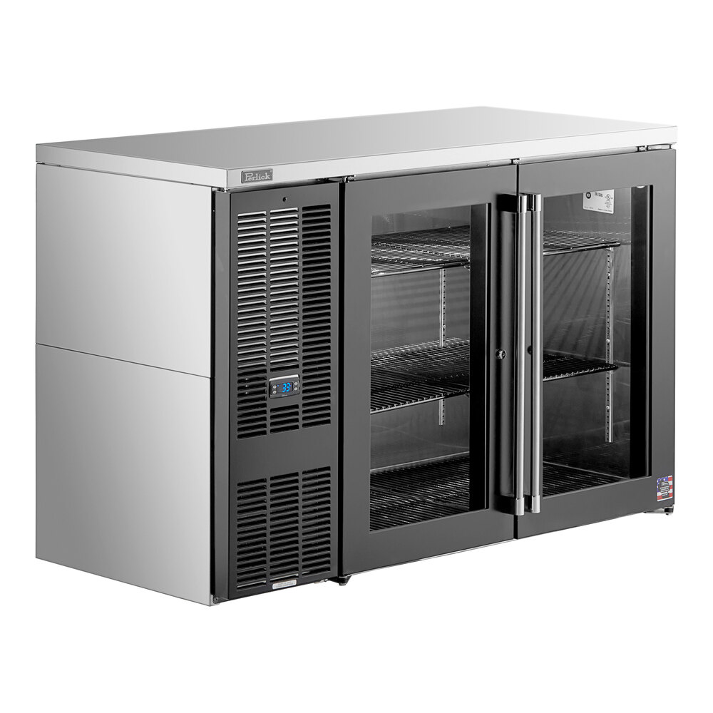 Perlick BBSN52-BG-L-STK 52" Stainless Steel Glass Door Back Bar ...