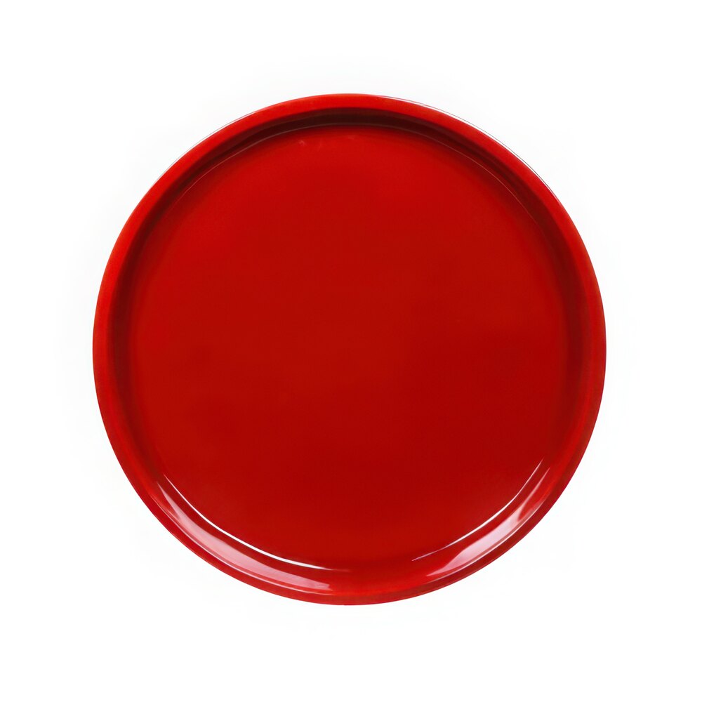 Elite Global Solutions Maya 7" Red Reactive Glaze Coupe Melamine Plate ...