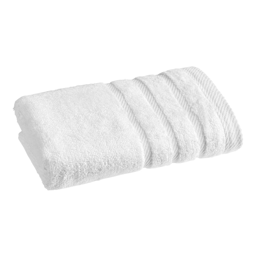 1888 Mills Pure Terry 16" x 32" White 100% Supima Combed Cotton Hand ...