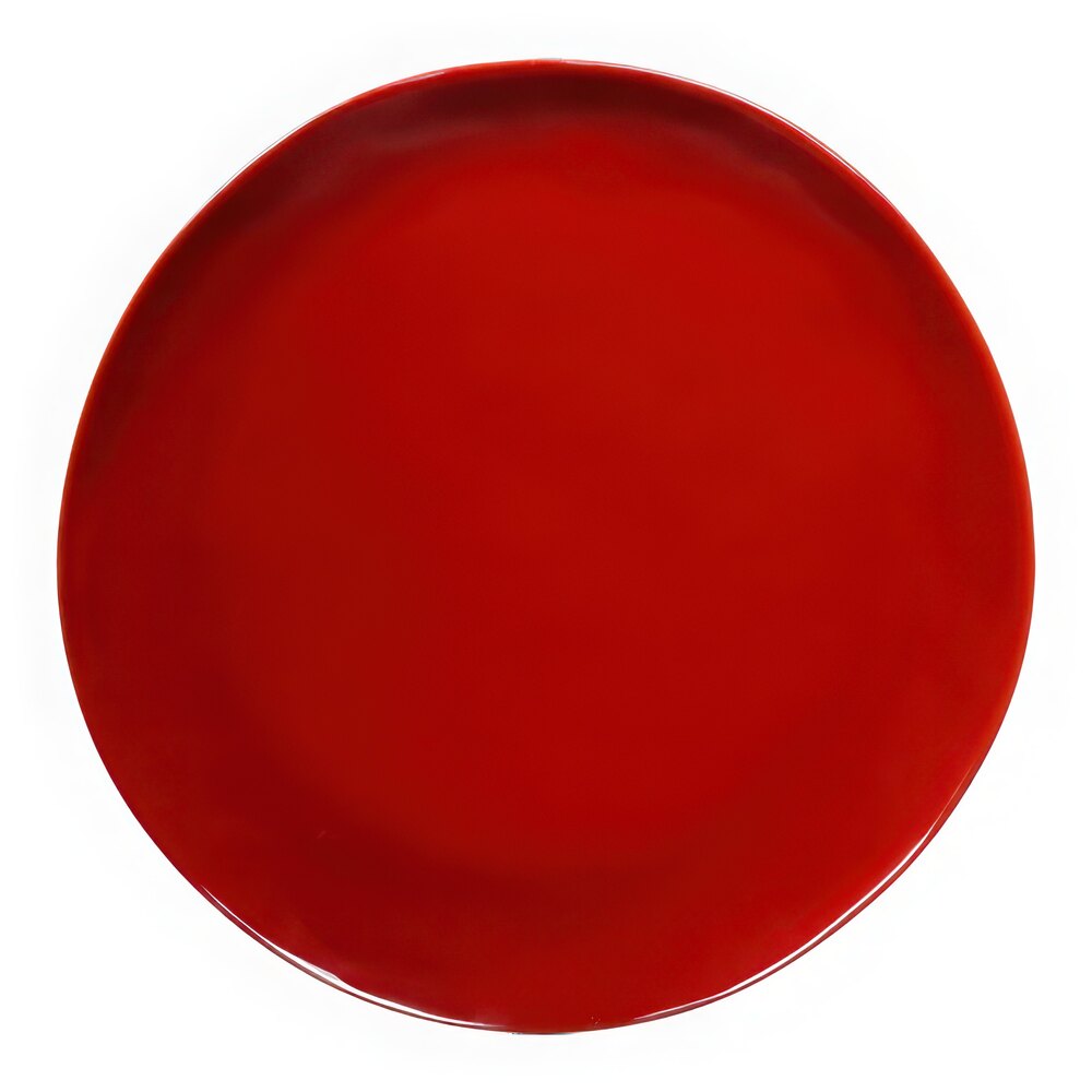 Elite Global Solutions Maya 11 1/4" Red Reactive Glaze Round Melamine ...