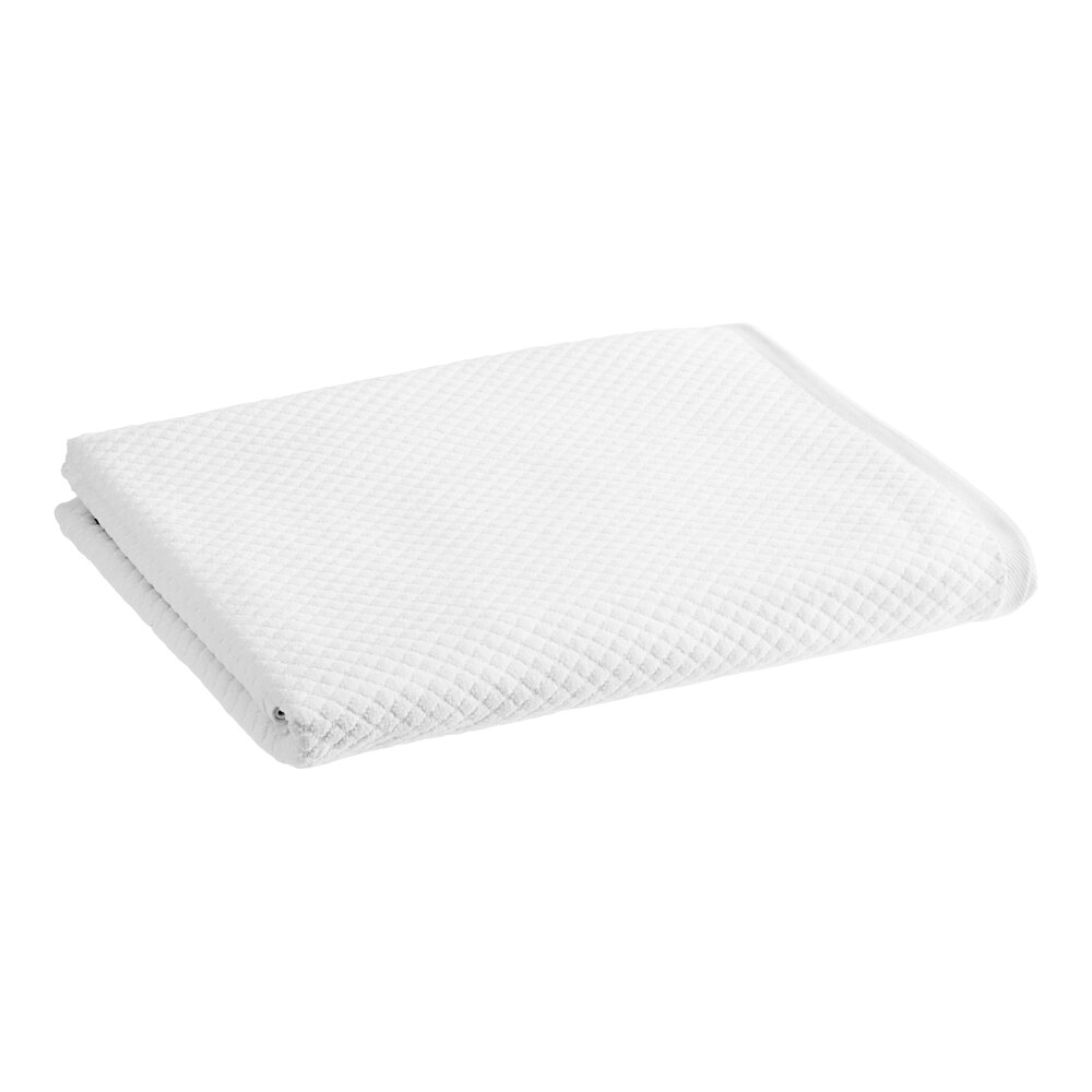 1888 Mills Aura 40" x 70" White Diamond Velour 100% Combed Cotton Spa ...