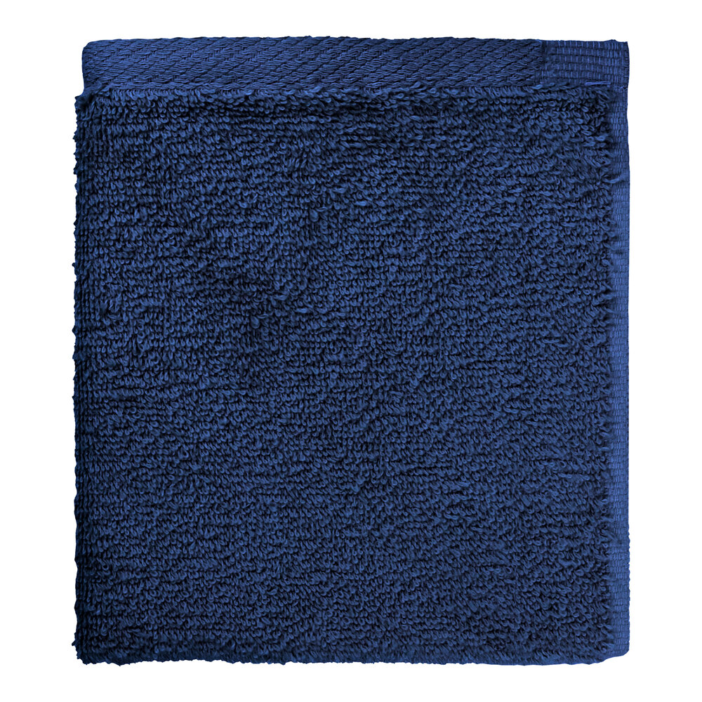 1888 Mills Millenium 13" x 13" Navy 100% Ring-spun Cotton Washcloth 1.5 lb. - 144/Case