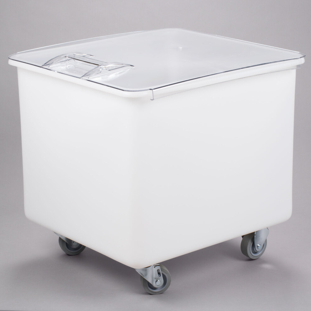 Cambro IB32148 32 Gallon / 510 Cup White Flat Top Mobile Ingredient ...