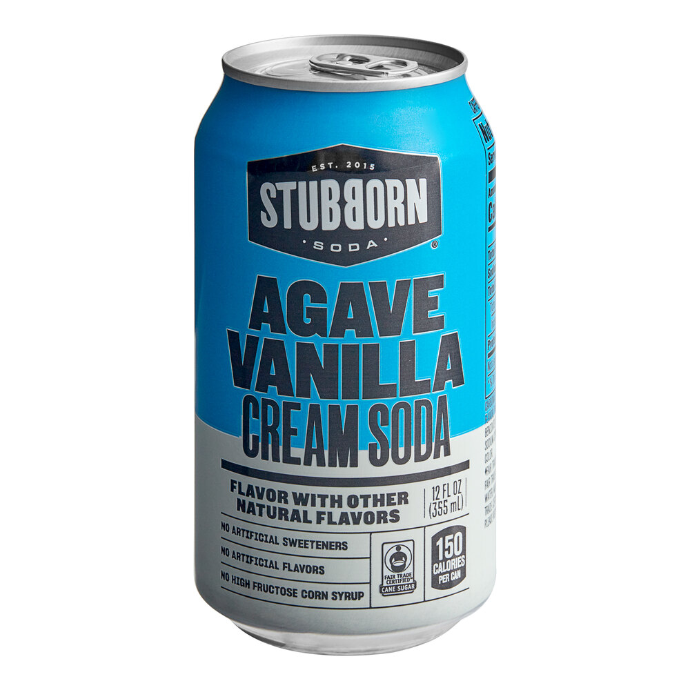 Stubborn Agave Vanilla Cream Soda 12 fl. oz. - 18/Case