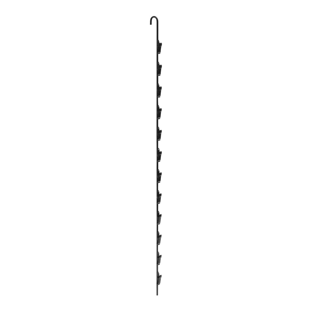 32" Black Steel Hanging Display Strip with 12 Clips for Pegboard ...