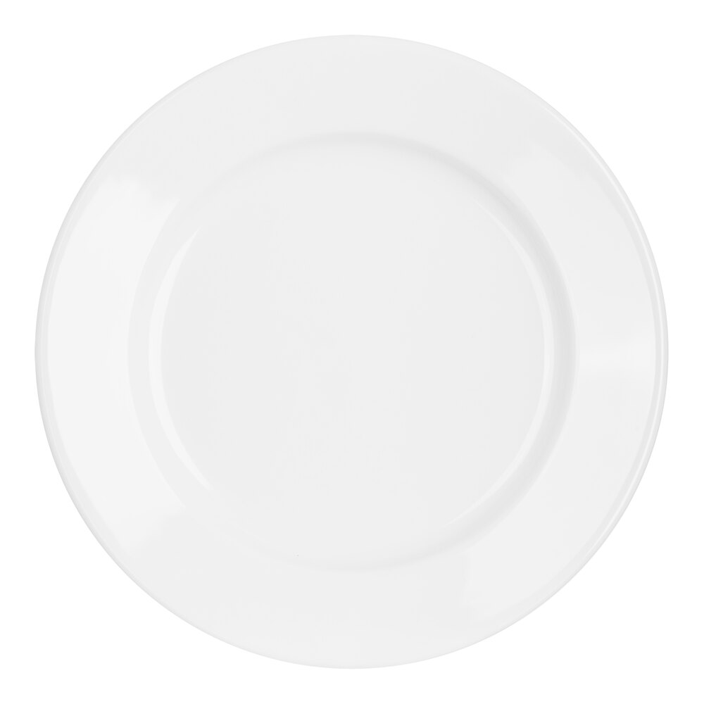 Dinex 9" Bright White China Entree Plate - 24/Case