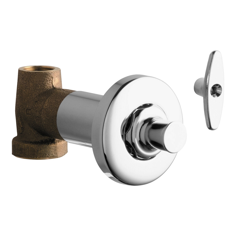 Chicago Faucets 1771-CABCP Remote Straight Valve with Slow Compression ...