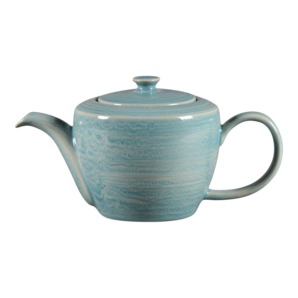 RAK Porcelain Rakstone Spot 13.55 oz. Sapphire Porcelain Tea Pot with ...