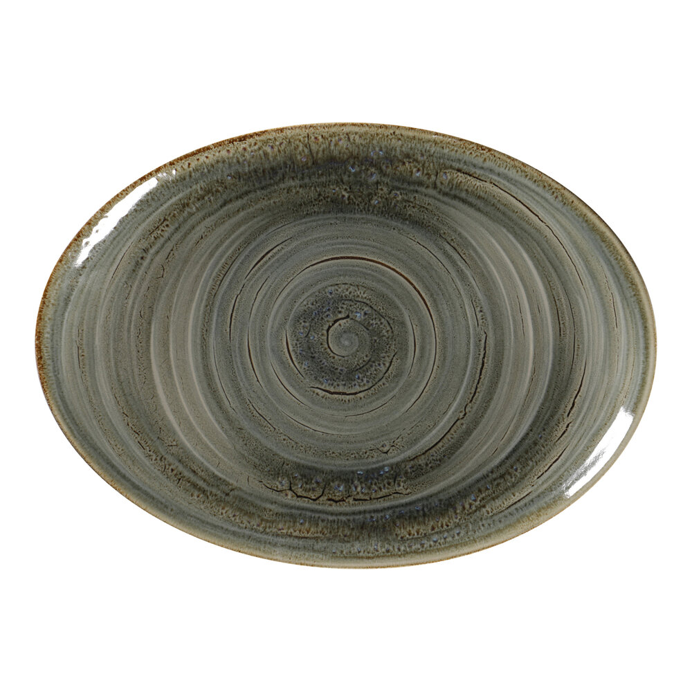 RAK Porcelain Rakstone Spot 12 5/8" x 9 1/16" Peridot Porcelain Oval ...