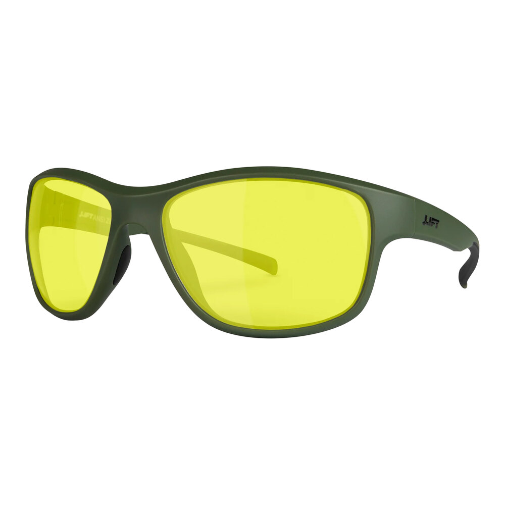 Lift Safety Delamo Safety Glasses - Olive Drab with Yellow Lens EDE-21ODY