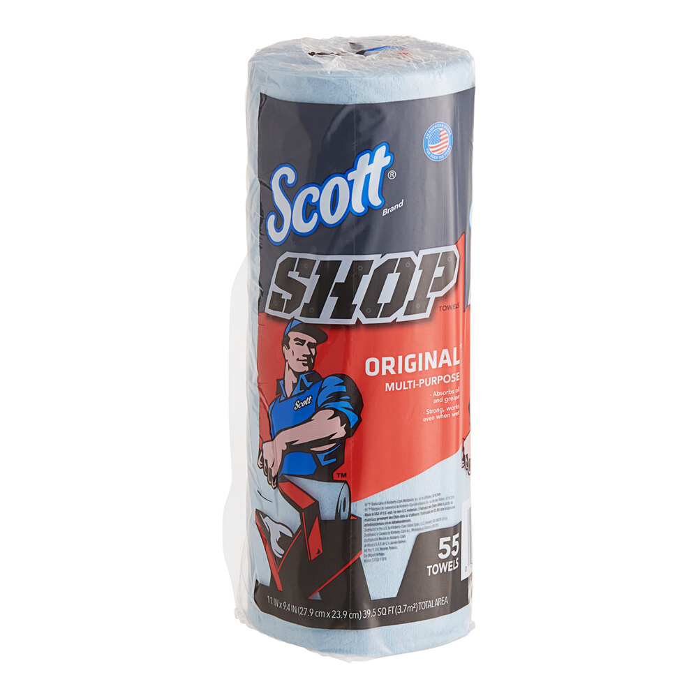 Scott® Shop Towel 11" x 9 7/16" Blue Wiper 75130 - 1,650/Case