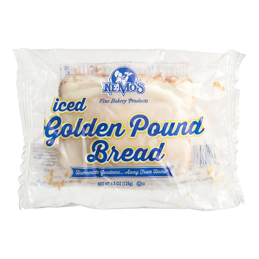 Ne-Mo's Bakery Individually Wrapped Iced Golden Pound Cake Bread 4.5 oz ...