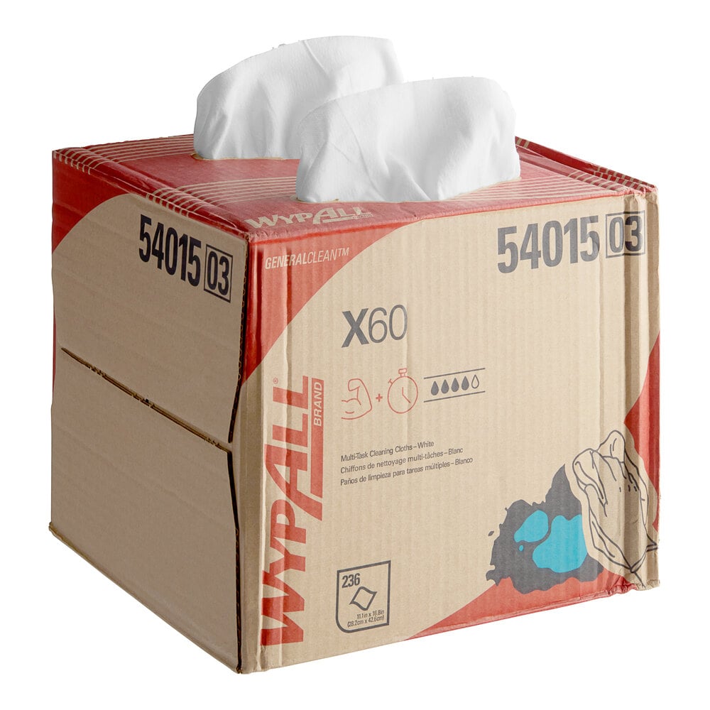Wypall 54015 X60 11 1 8 X 16 13 16 White Medium Duty Wiper 236 Case