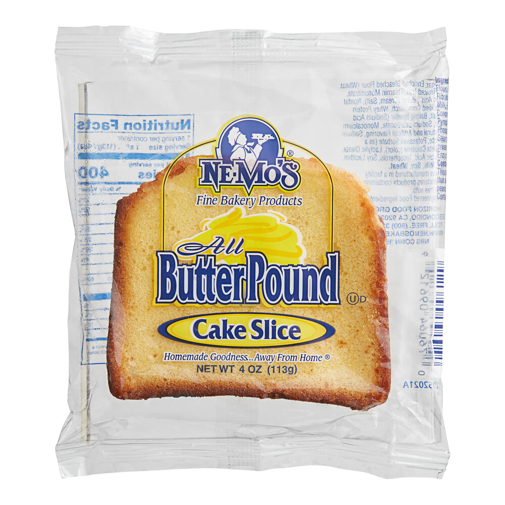 Ne-Mo's Bakery Individually Wrapped All Butter Pound Cake Slice 4 oz ...
