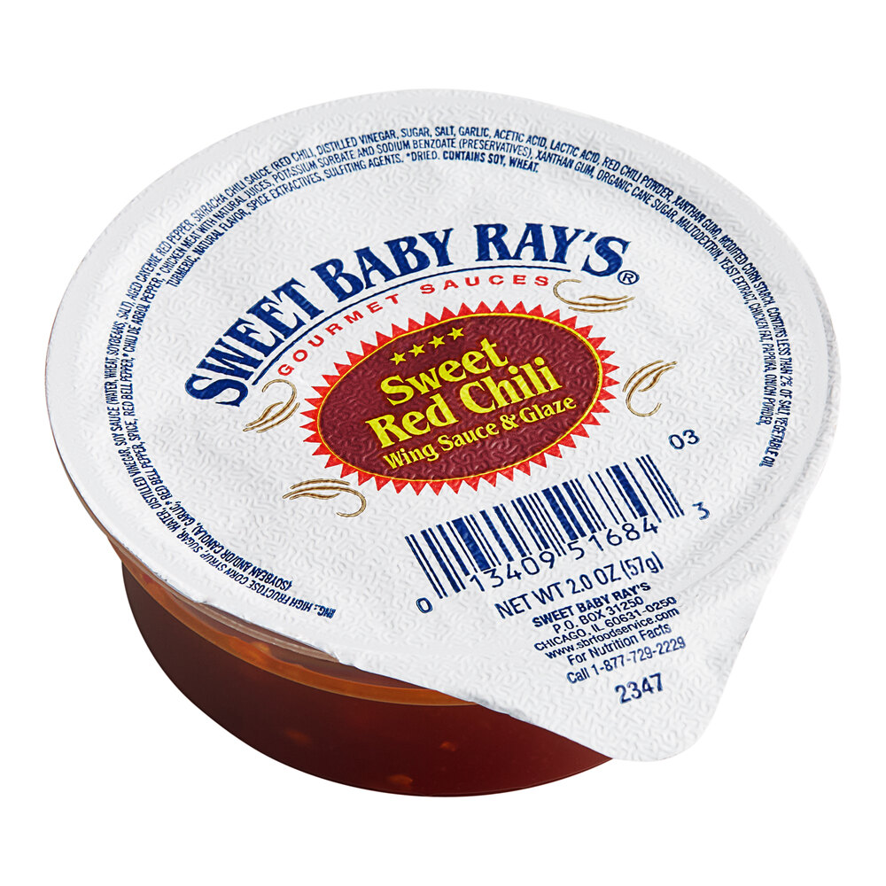 Sweet Baby Ray's Sweet Red Chili Wing Sauce and Glaze Dipping Cup 2 oz ...