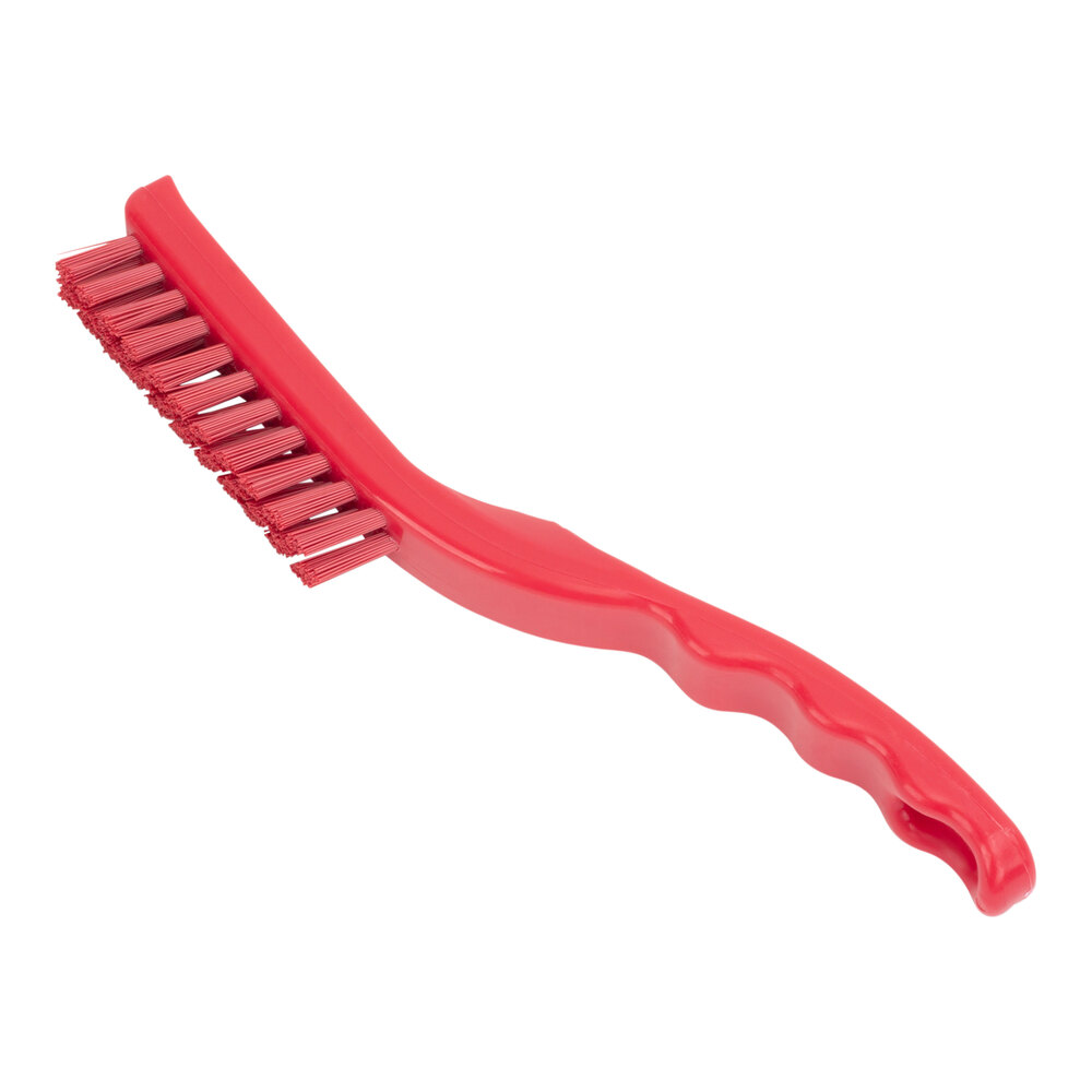 Carlisle Sparta 42022EC05 9" Red Narrow Detail Brush with Polyester ...
