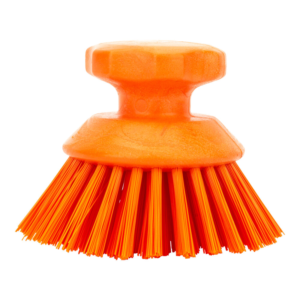 Carlisle Sparta 42395EC24 5" Orange Round Palm Scrub Brush