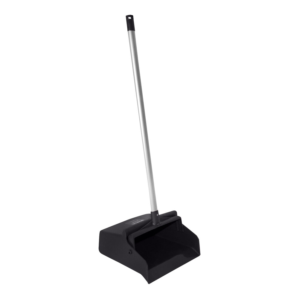 Carlisle Sparta 361410EC03 12" Black Upright Dustpan with 30" Aluminum ...