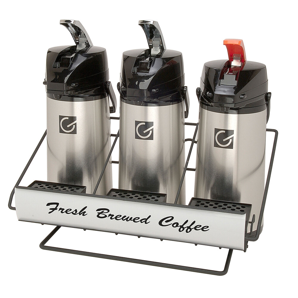 Grindmaster 70651 Wide Airpot Rack with Three 2.2 Liter Glass Lined ...