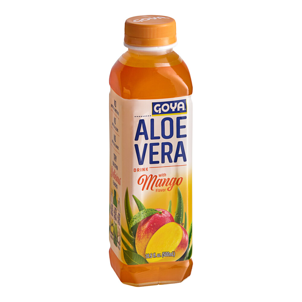 Goya Mango Aloe Vera Drink 16.9 fl. oz. - 12/Case